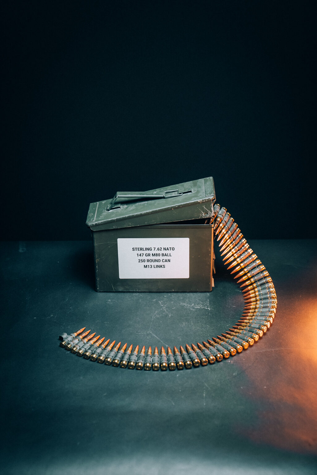 Sterling Linked 7.62x51MM NATO 147 GR M80 Ball M13 Links- 250 Round ...