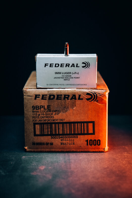 Federal Law Enforcement 9MM 115 GR +P+ JHP 1300 FPS - (No Tax Outside ...